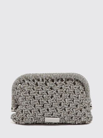 Twentyfourhaitch Gewebte Kristall-Clutch Kaira mit Schnappverschluss