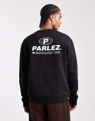 Parlez Clothing Sweat avec logo sérigraphié au dos - Noir
