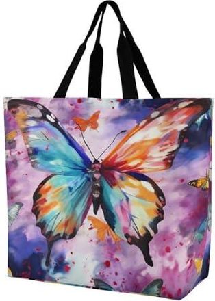 Generic Papillon Color&eacute; Sac A Main Femme L&eacute;ger Tote Bag Grand Sac A Main Femmes Pour Travail Voyage Shopping
