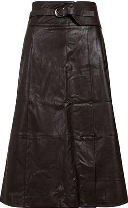 Artlove Jupe midi effet cuir