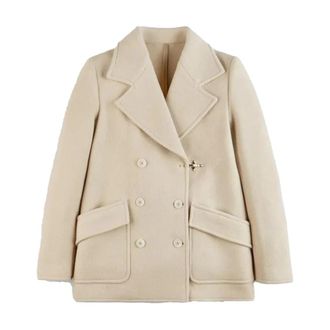 Fay Zweireihiger Mantel - - Coats - Damen - Beige - S