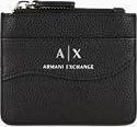 A|X Armani Exchange Petit Porte-Cartes de crédit Snap avec Sangle, Accessoire de Voyage Femme, Noir, Einheitsgröße