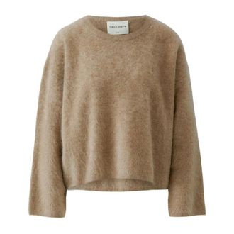 Oui Rundhals-Strickpullover - - Knitwear - Damen - Beige - S