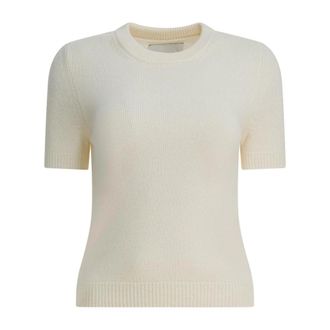 SA SU PHI Kurzarm-Strickoberteil - - Knitwear - Damen - Wei&szlig; - 2XS