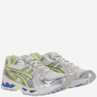 Asics Unisex Sneakers Gel-Kayano 14 White-Lime Green Polyester Trainers White/lime