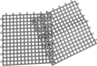 Valiclud 2 St&uuml;ck Teiliges PVC rutschfest mit Drainagel&ouml;chern Ineinandergreifende Bad Duschmatten Strapazierf&auml;hige Antirutsch bodenpolster f&uuml;r Badezimmer K&uuml;che 