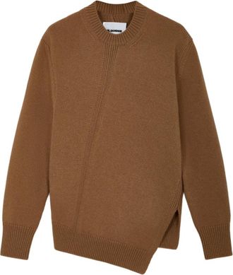 Jil Sander Asymmetrischer Pullover - Braun