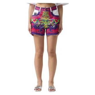 Versace Jeans Couture Femme, Shorts, Multicolore, Taille: W26 Shorts en Denim Fantaisie