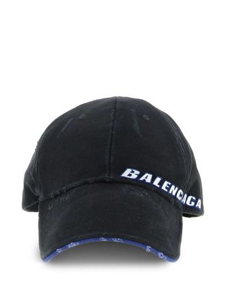 Balenciaga casquette Tilted Typo &agrave; logo - Noir