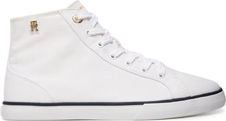 Tommy Hilfiger Sneakers aus Stoff Tommy Hilfiger Th Chic Low Profile Mid Cut FW0FW09356 Wei&szlig;