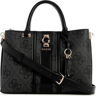 Guess Damen Erenia Girlfriend Satchel, Coal Logo, Einheitsgr&ouml;&szlig;e