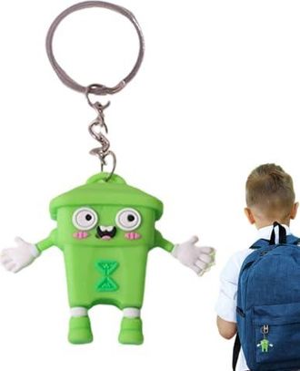 Generico Porte-cl&eacute;s mignons pour femme | Porte-cl&eacute;s poubelle dessin anim&eacute; | Porte-cl&eacute;s pendentif poubelle mignon | Pour sac &agrave; dos, sac &agrave; main, portefeuille, va