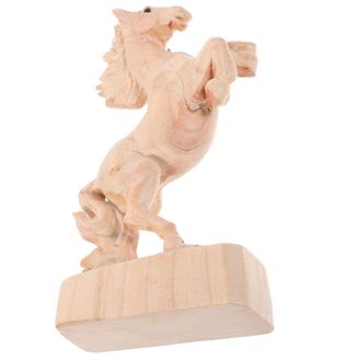BESPORTBLE Holz Pferdestatue Klein Zarte Holzfigur mit Erhobenem Bein Langlebige Tischdekoration f&uuml;r Wohnzimmer B&uuml;ro Kaffeehaus und Auto Einzigartiges Geschenk f