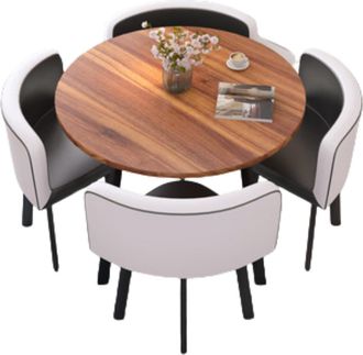 Generic B&uuml;rom&ouml;bel, 4 St&uuml;hle mit Tisch, Konferenztisch-Set, K&uuml;chentisch mit 4 St&uuml;hlen, platzsparender Empfangstresen, Fr&uuml;hst&uuml;ckstisch, Lounge- und Besprechungs