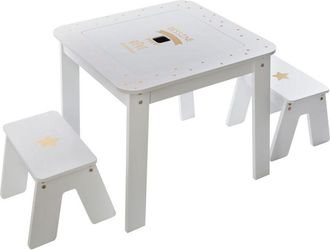 Atmosphera Table bureau avec tabourets enfant Douceur