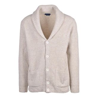 Daniele Fiesoli Homme, Pulls, Beige, Taille: XL Cardigan Sciallato