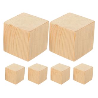 Angoily 6 St&uuml;ck M&ouml;belbeinerh&ouml;hungen aus Hartholz 5X5X5cm rutschfeste Robuste Bettf&uuml;&szlig;e mit Schutzpads f&uuml;r Sofa Tisch Stuhl und Schreibtisch Stabile M&ouml;belerh&ouml;hu