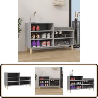 vidaXL Vidaxl - Schuhregal Grau Sonoma 102x36x60 cm Holzwerkstoff - Schuhschrank - Schuhregal - Garderobe - Wohnzimmermöbel - Einbauschrank