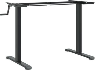 vidaXL Vidaxl - Cadre de bureau debout noir (94-135)x60x(70-114) cm acier