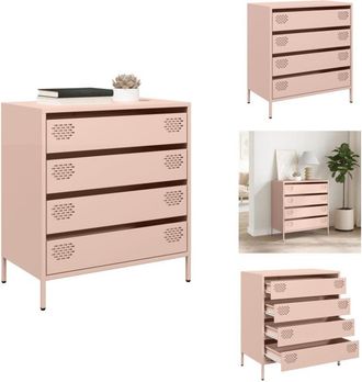 vidaXL Sideboard Rosa 68x39x73,5 cm Kaltgewalzter Stahl - Sideboard - Sideboards - Kommode - Kommode Mit Schubladen