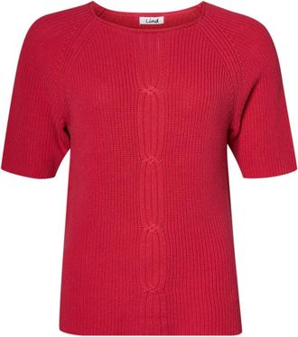 Lind Femme, Pulls, Rouge, Taille: 46 FR Tricot Ras du Cou