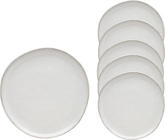 Van Well | URBAN Eßteller flach 27 cm creme 6er Set - Steinzeug modernes Geschirr, funktional & stylish