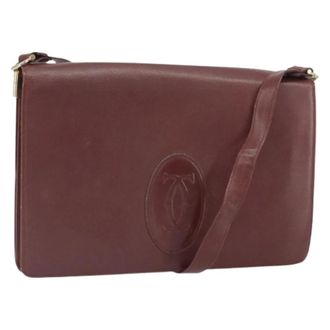 Cartier Sac &agrave; bandouli&egrave;re vintage en cuir Pre-owned - Femme - Pre-owned - Rouge - Taille: ONE Size
