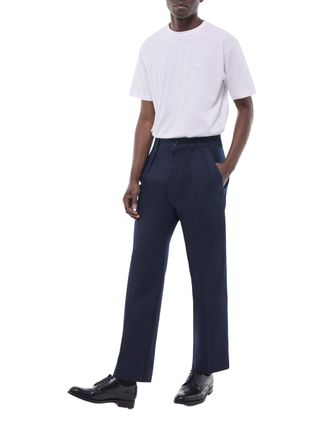 Fursac Chino droit &agrave; pinces en twill de coton - Taille 29 - Homme