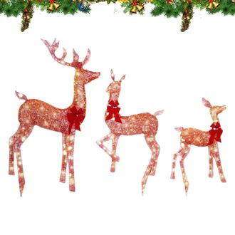 Generic Weihnachts Rentier,Festliche 2D Acryl Durchbrochene | Garten Rentier Feiertags Dekoration | F&uuml;r Partys Traditionen Feiertagsfeiern Familienfeste Freud