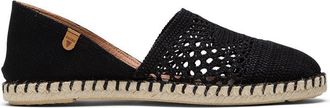 Verbenas Espadrilles Carmen Crochet-lino/Serraje Negro/Negro - Gr&ouml;&szlig;e: 40