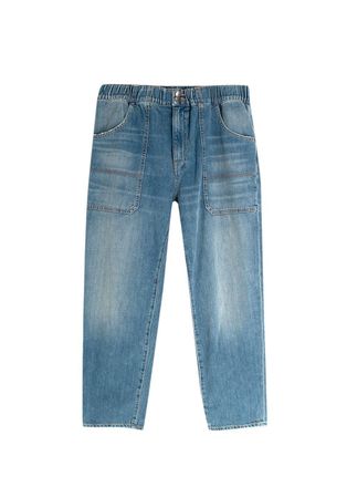 Veronica Beard Blue Waterfall Elastic Waist Arya Denim Jeans Size 32/81