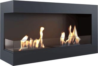 Kratki Wandkamin Bioethanol DELTA 900 T&Uuml;V links mit Verglasung