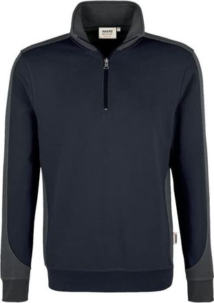 HAKRO Zip Sweatshirt Contrast Performance, HK476-tinte, 4XL