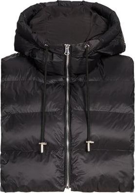 Saison 1865 Kurzjacke ohne Ärmel mit Kapuze - Schwarz