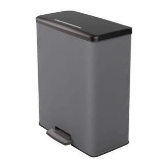 Curver Curver - Poubelle &agrave; p&eacute;dale 52L - 2 compartiments 26L - Plastique recycl&eacute; - Dimensions 49 x 32 x 61 cm - Couverture anti-odeurs