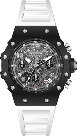 Invicta Racing 69616 Herrenuhr - Quarzwerk - Acryl mit silbernem Zifferblatt - 40 mm