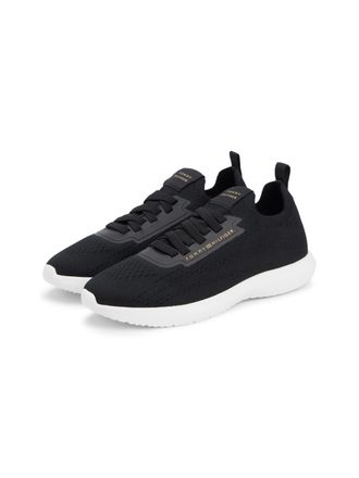 Tommy Hilfiger Slip-On Sneaker TOMMY HILFIGER TH KNIT EXTRALIGHT RUNNER, Damen, Gr. 36, schwarz, Textil, unifarben, Schuhe, Freizeitschuh, Halbschuh, Slipper mit ela