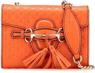 Gucci Hobo Bags - Mini Microguccissima Emily Crossbody - Gr. unisize - in Orange - für Damen