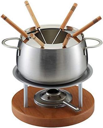 Kuhn Rikon Fleischfondue Set, Chrom, grau, 34 x 26 x 23 cm