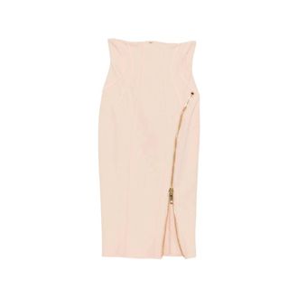 Elisabetta Franchi Bleistiftrock mit hohem Bund und goldfarbenem Rei&szlig;verschluss - - Skirts - Damen - Rosa - L
