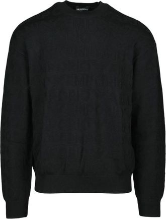 Emporio Armani Homme, Pulls, Noir, Taille: L Maille &agrave; col rond