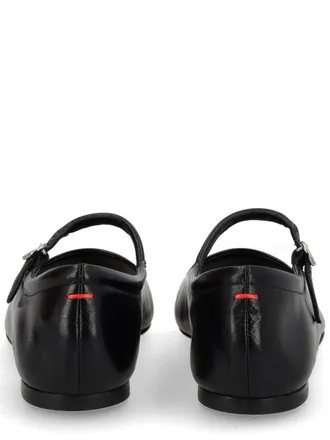 Aeyde Nappa Leather Mary-Jane Flat - Black