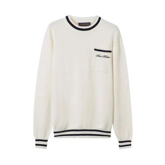 Brooks Brothers Baumwollpullover mit Brusttasche - - Knitwear - Herren - Wei&szlig; - S
