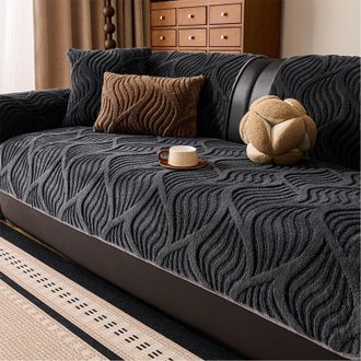 Generic Hundedecke Flanell Sofa&uuml;berzug Dicke Sofa &Uuml;berzug, Neue Universelle rutschfeste Solide Strukturierte Sofabezug F&uuml;r Wohnzimmer, Couch &Uuml;berwurfdecke Sof