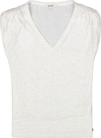 Garcia Garcia DE LA Cruz Damen Short Sleeve T-Shirt, Off White, L EU