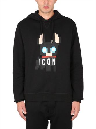 Dsquared2 Logo-Print Cotton Sweatshirt - Black