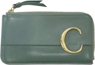 Chlo&eacute; Porte-monnaie Pre-owned - Femme - Pre-owned - Vert - Taille: ONE Size
