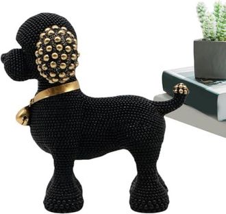 Generic Statues de chien d&eacute;coration dint&eacute;rieur, sculpture de chien | Sculptures de chiots &agrave; perles pointues,Figurines de chien en r&eacute;sine, Statue moderne, Scul