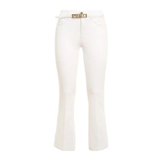 Pinko Fannie 15 Flare Pj392B Bull CO - - Trousers - Damen - Wei&szlig; - W25