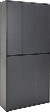 Xora Schuhschrank, Anthrazit, Holzwerkstoff, 20 F&auml;cher, 100x210x34 cm, Garderobe, Schuhaufbewahrung, Schuhschr&auml;nke